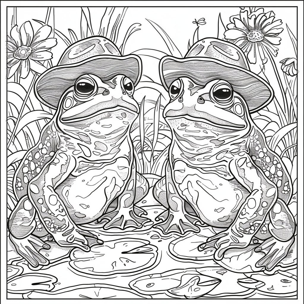20 Friendly Frog Coloring Book Pages, Coloring Pages for Kids and ...