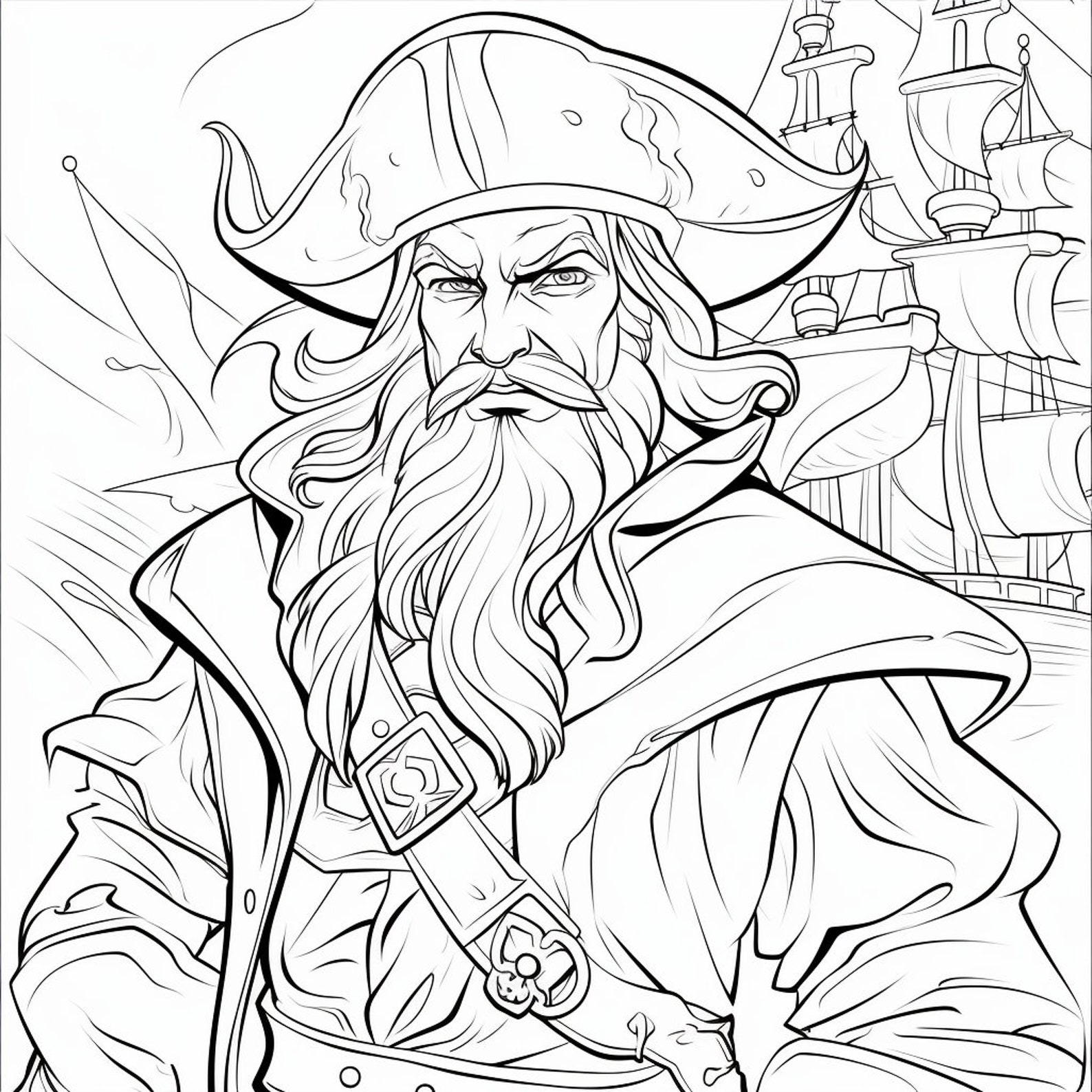 30 Pirate Coloring Book Pages, Coloring Pages for Kids and Adults ...