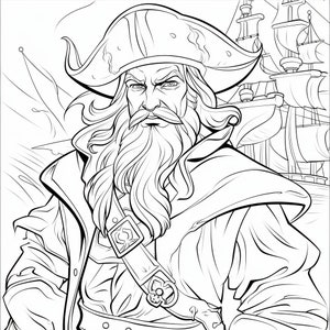 30 Pirate Coloring Book Pages, Coloring Pages for Kids and Adults ...