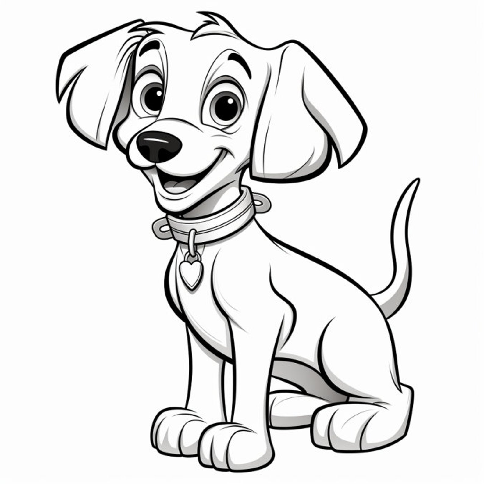 40 Friendly Dogs Coloring Book Pages, Coloring Pages for Kids and ...