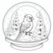 18 Snow Globe Coloring Book Pages, Coloring Pages for Kids and Adults ...