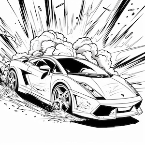 30 Cool Car Coloring Book Pages, Coloring Pages for Kids and Adults ...