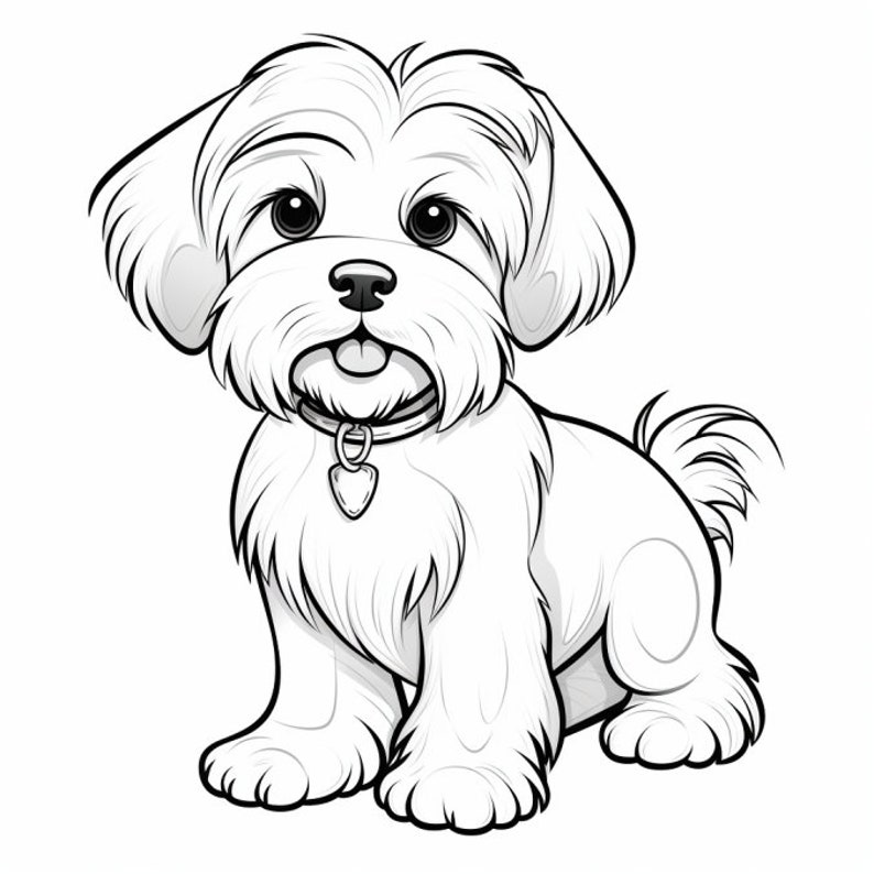 40 Friendly Dogs Coloring Book Pages, Coloring Pages for Kids and ...