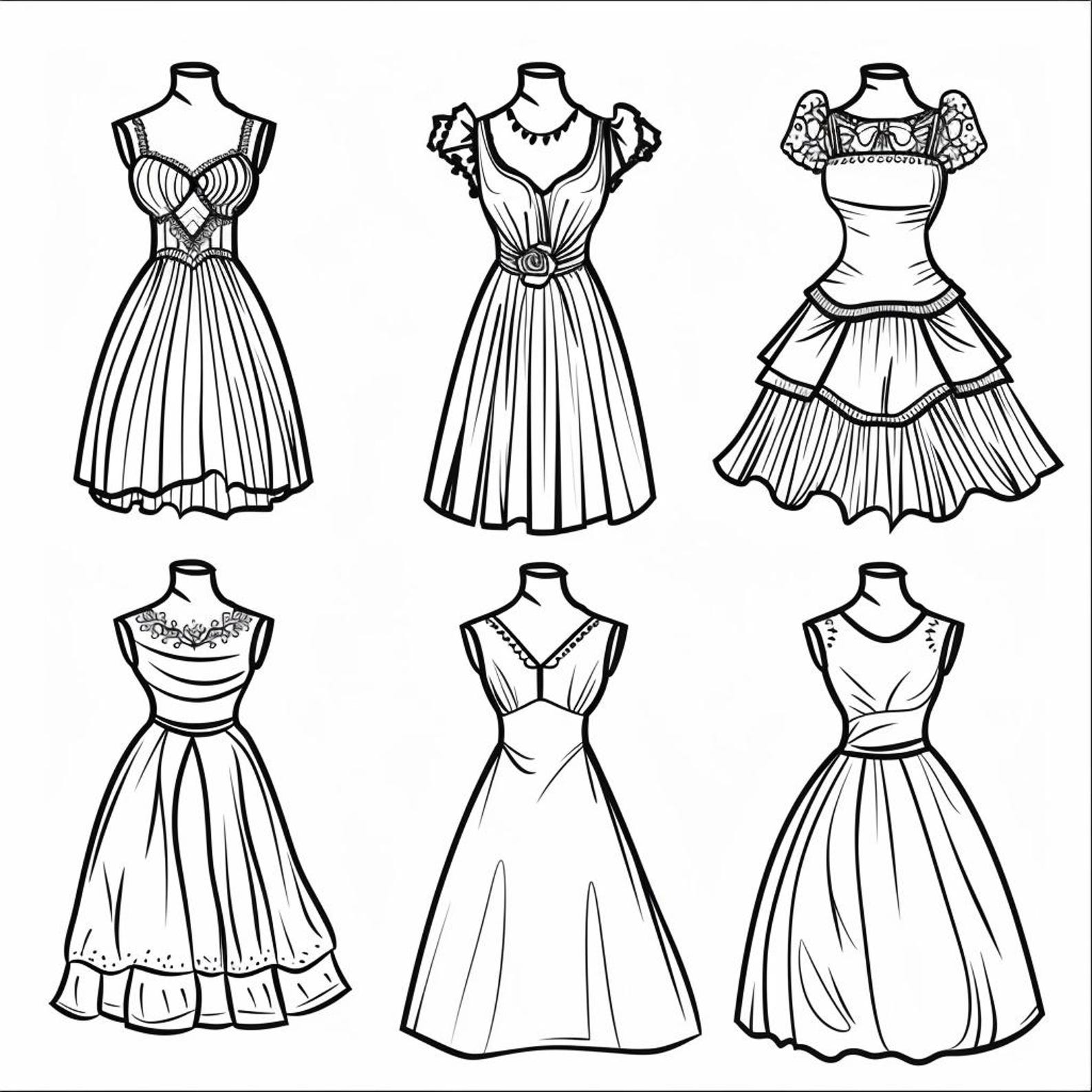 62 Fashion Designer Coloring Pages Bundle, 2 Individual Files, Coloring ...