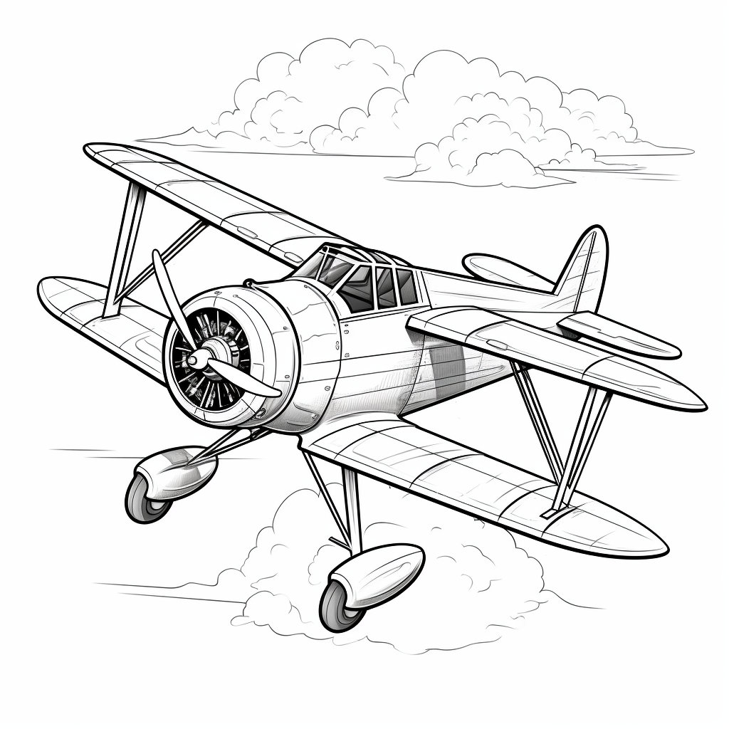 Plane Coloring Book: 20 Printable Airplane Pages (digital Download) - Etsy