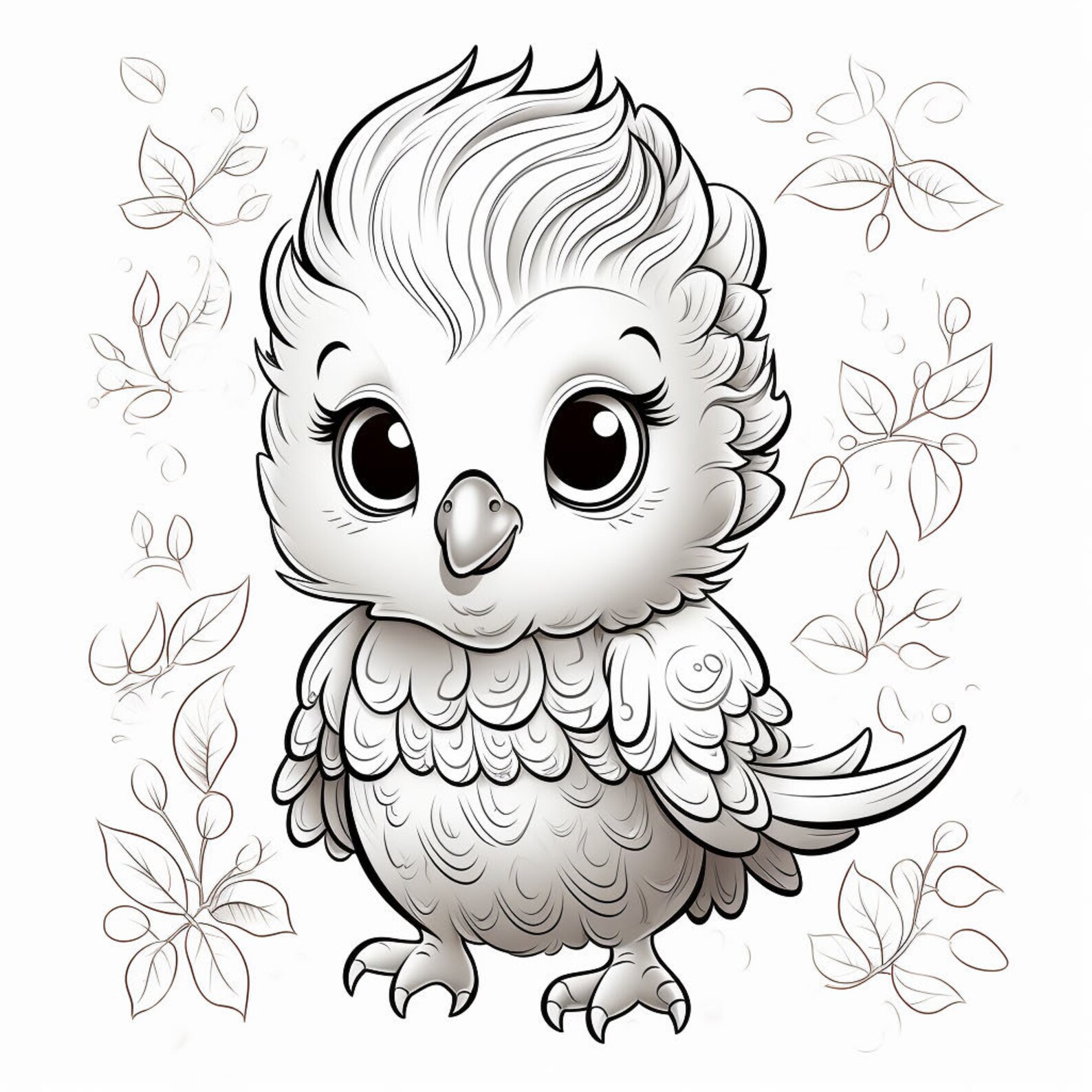 20 Baby Birds Coloring Book Pages, Coloring Pages for Kids and Adults ...