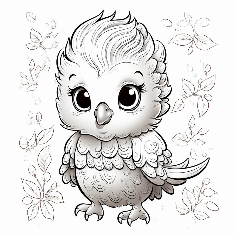 20 Baby Birds Coloring Book Pages, Coloring Pages for Kids and Adults ...