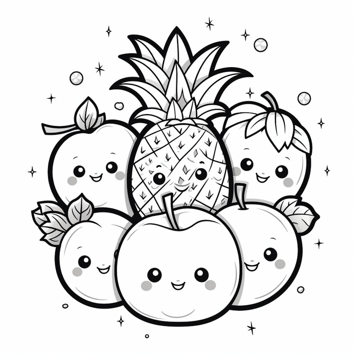 29 Kawaii Coloring Book Pages, Cute Coloring Pages for Kids and Adults ...