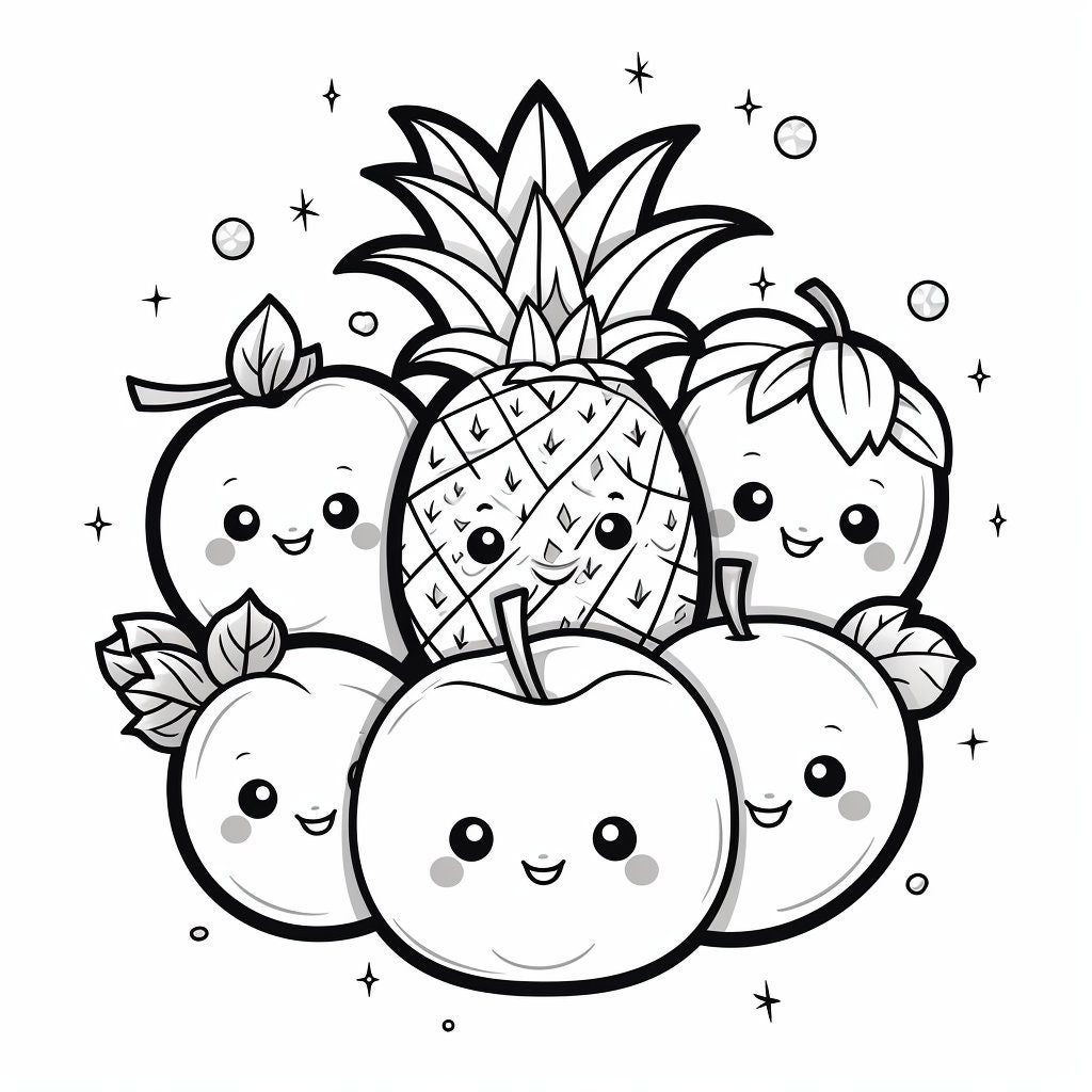 29 Kawaii Coloring Book Pages, Cute Coloring Pages for Kids and Adults ...