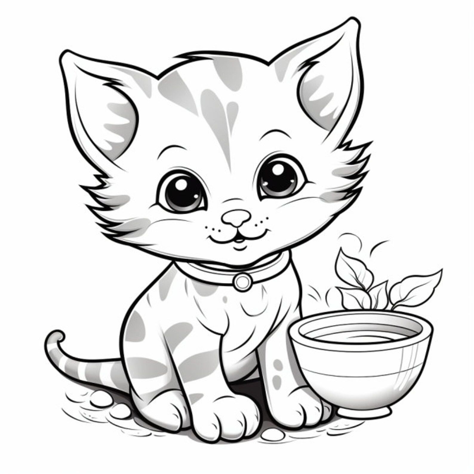 25 Friendly Cats Coloring Book Pages, Coloring Pages for Kids and ...