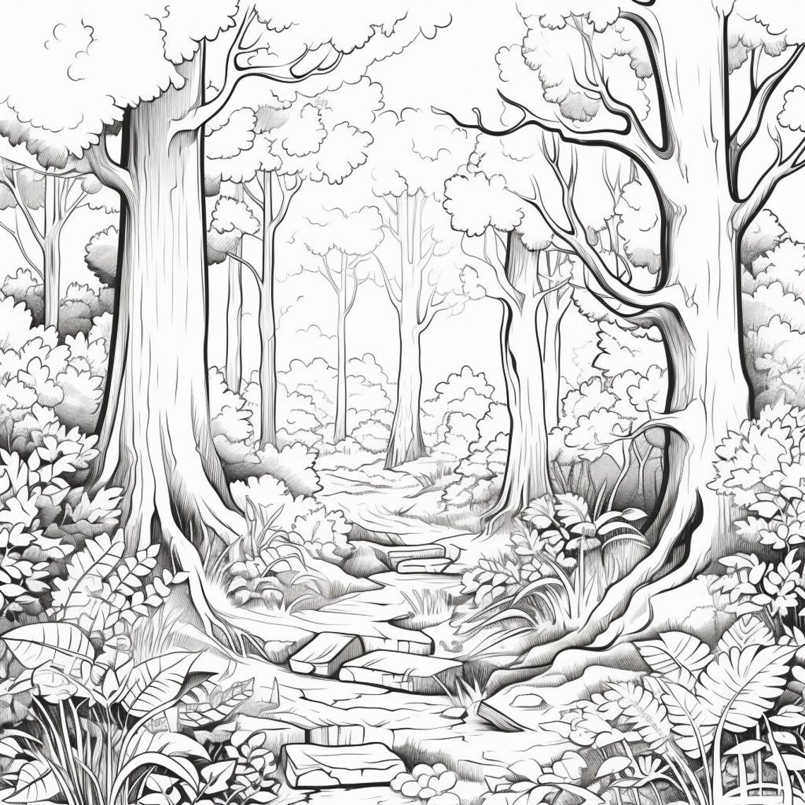 Pirate Adventure Coloring Pages: Grayscale Illustrations (digital ...
