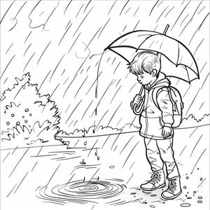 Weather Coloring Book: 20 Grayscale Pages for Kids & Adults (PDF ...