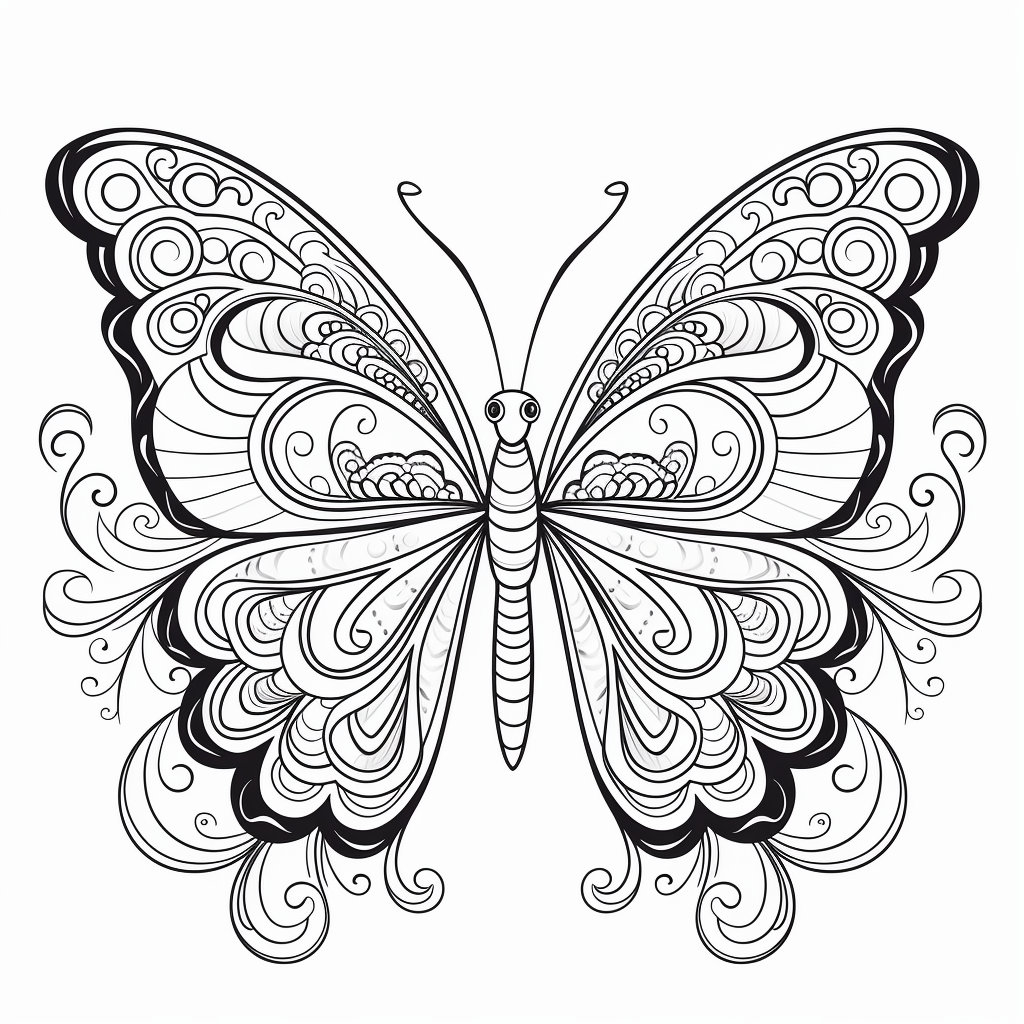 Butterfly Coloring Book Pages: 22 Printable Designs (PDF Download) - Etsy