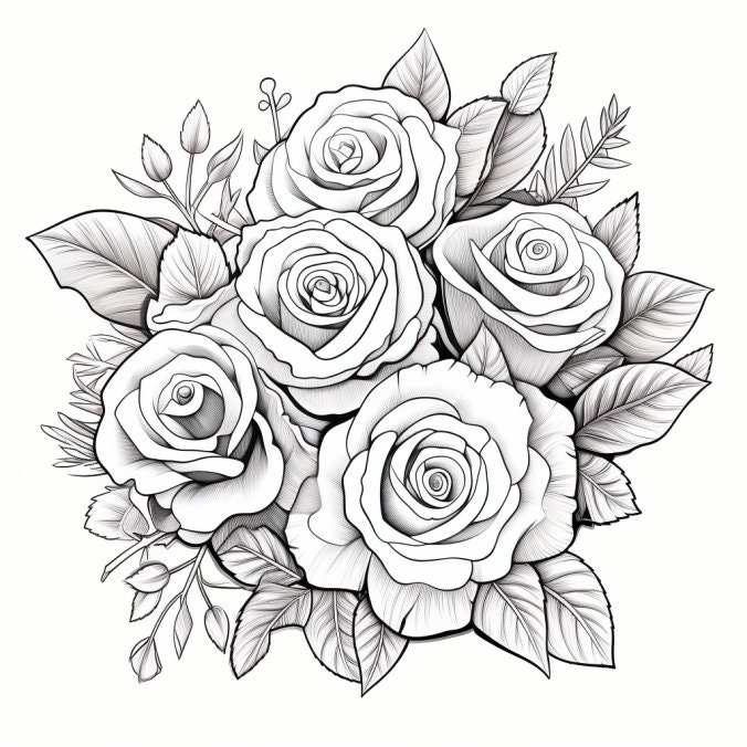 35 Flowers and Plants Coloring Book Pages, Coloring Pages for Kids and ...