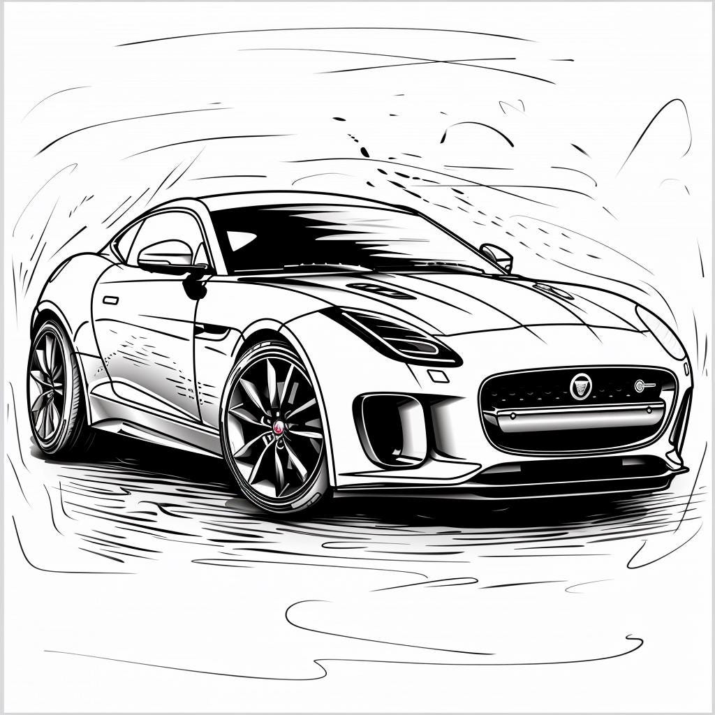30 Cool Car Coloring Book Pages, Coloring Pages for Kids and Adults ...