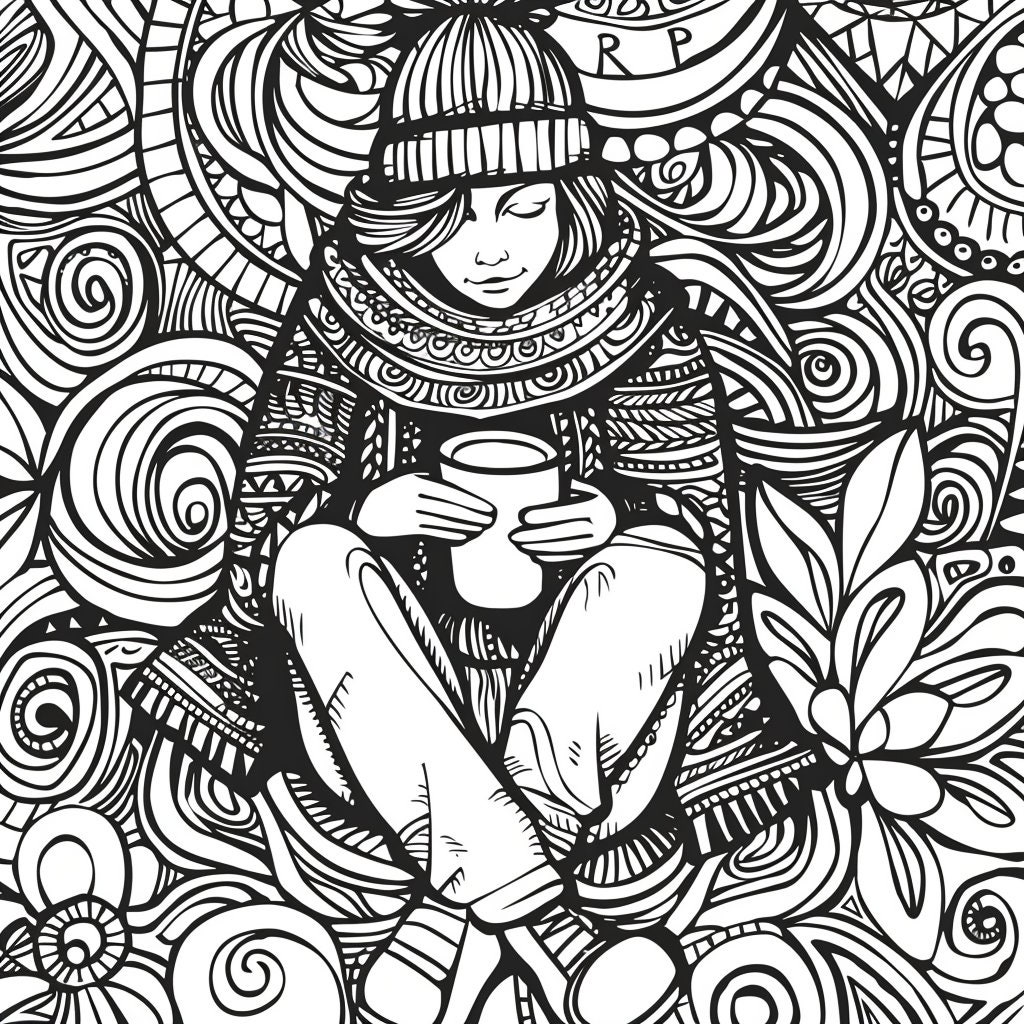 30 Relaxing Coloring Book Pages, Coloring Pages for Kids and Adults ...