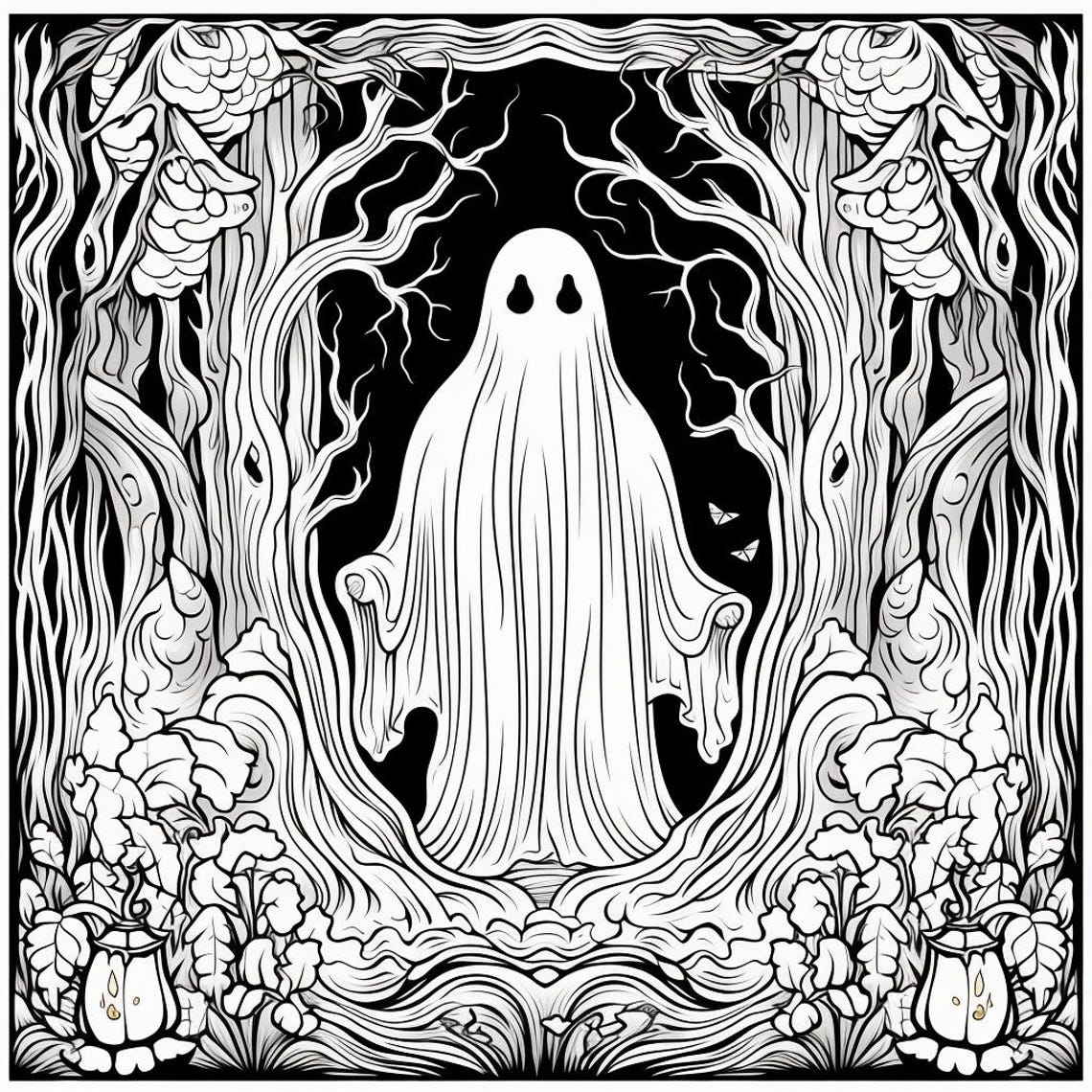 99 Spooky Coloring Pages Bundle,4 Individual Files, Coloring Pages for ...