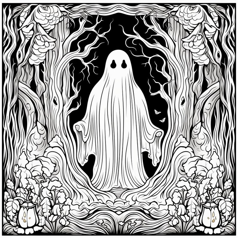 99 Spooky Coloring Pages Bundle,4 Individual Files, Coloring Pages for ...