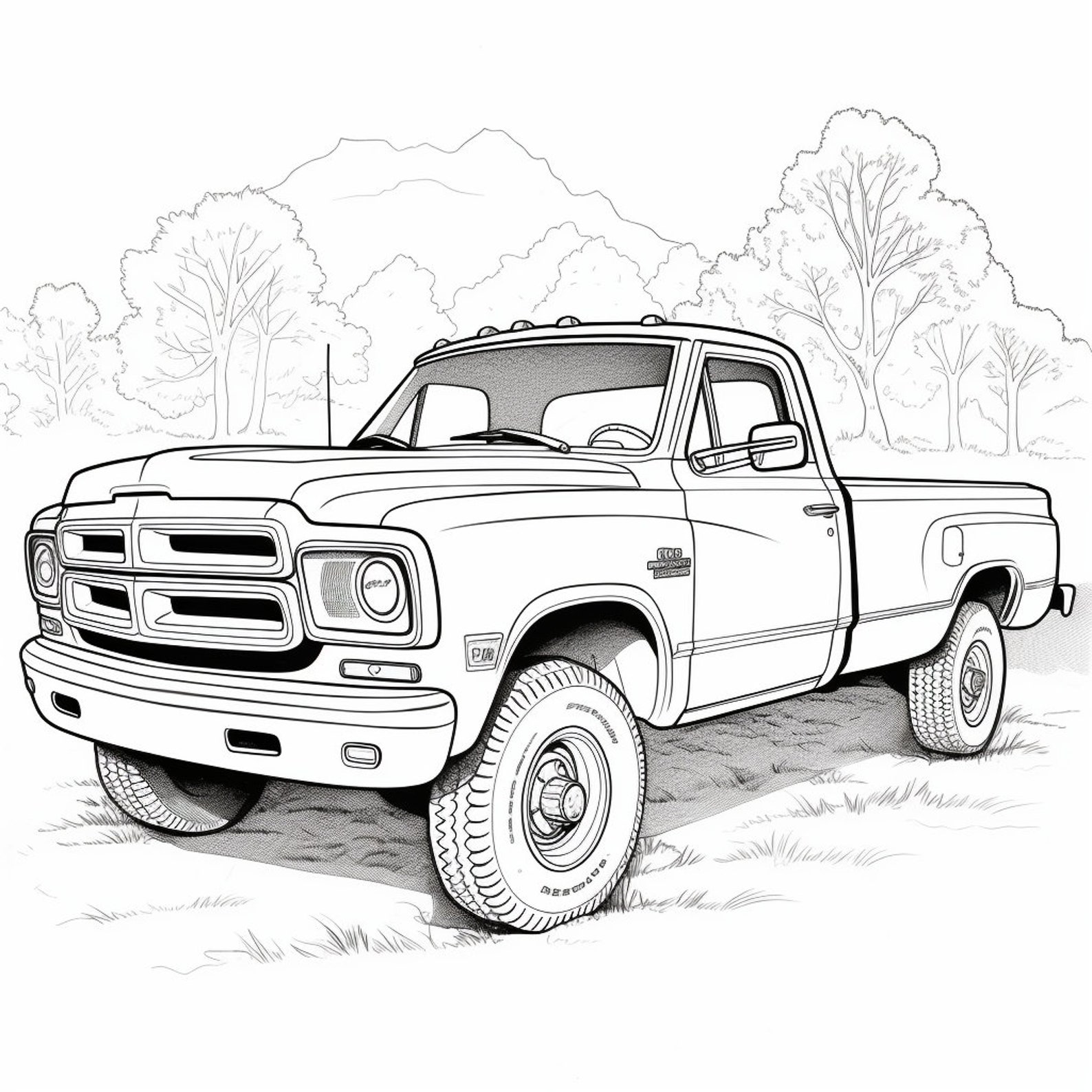 25 Truck Coloring Book Pages, Coloring Pages for Kids and Adults ...