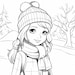 Snow Day Coloring Book: 25 Grayscale Pages (PDF Printable) - Etsy