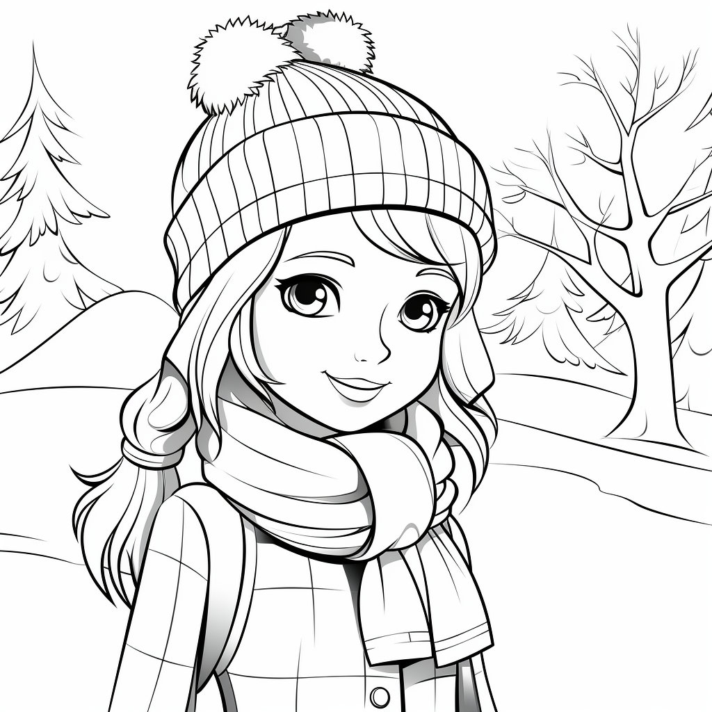 Snow Day Coloring Book: 25 Grayscale Pages (PDF Printable) - Etsy