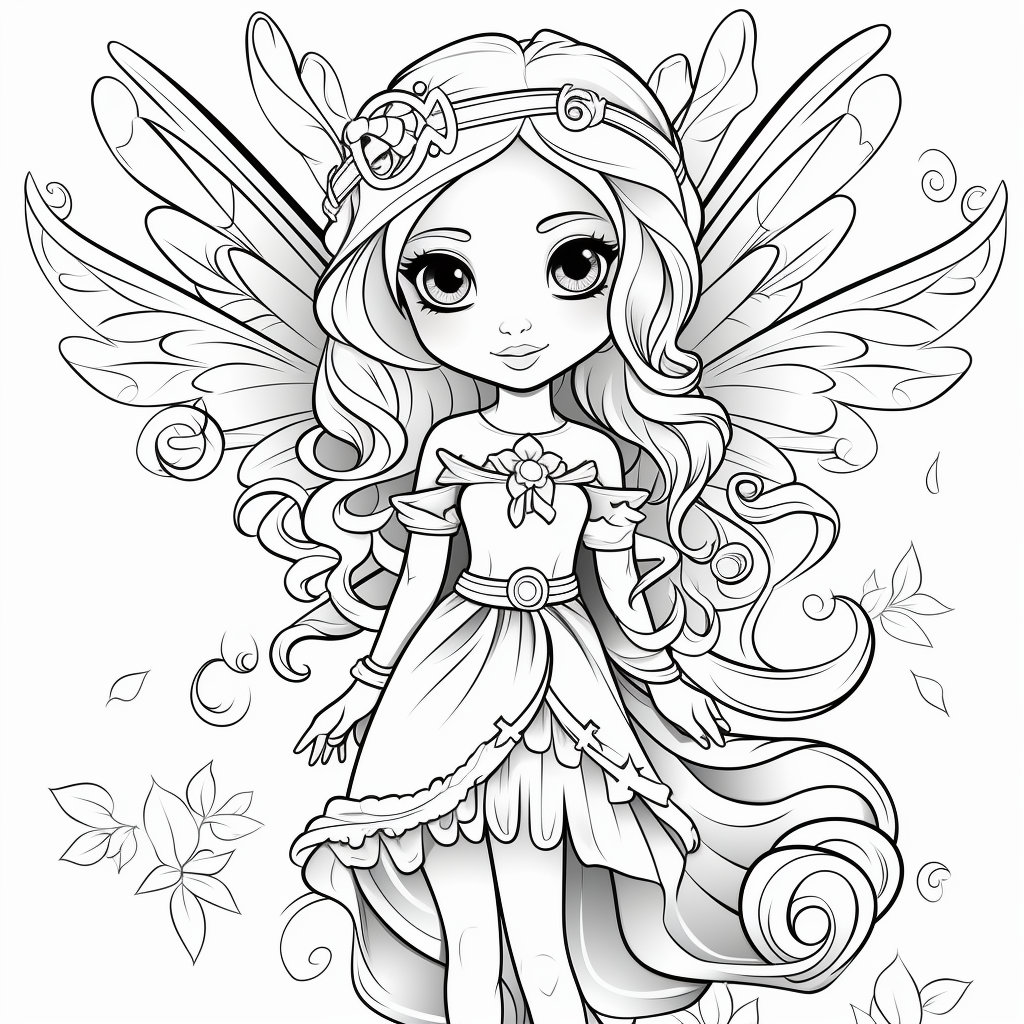 20 Friendly Fairy Coloring Book Pages, Coloring Pages for Kids and ...