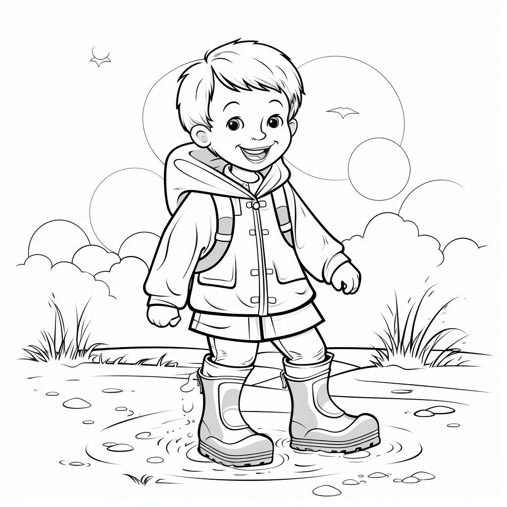 20 Rainy Day Coloring Book Pages, Coloring Pages for Kids and Adults ...