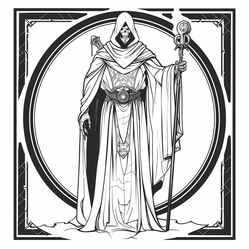 20 Wizard and Warlock Coloring Book Pages, Coloring Pages for Kids and ...