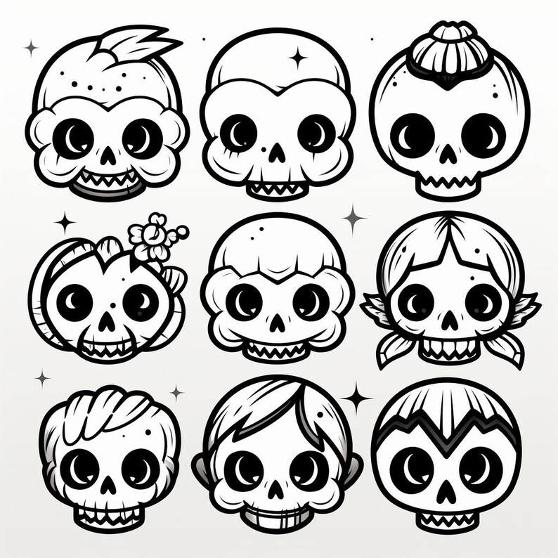 99 Spooky Coloring Pages Bundle,4 Individual Files, Coloring Pages for ...