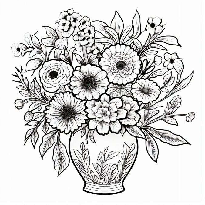 35 Flowers and Plants Coloring Book Pages, Coloring Pages for Kids and ...