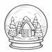 18 Snow Globe Coloring Book Pages, Coloring Pages for Kids and Adults ...