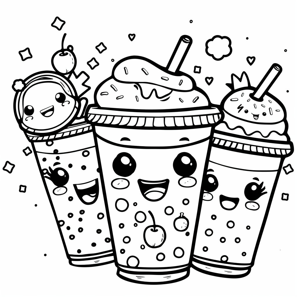 29 Kawaii Coloring Book Pages, Cute Coloring Pages for Kids and Adults ...