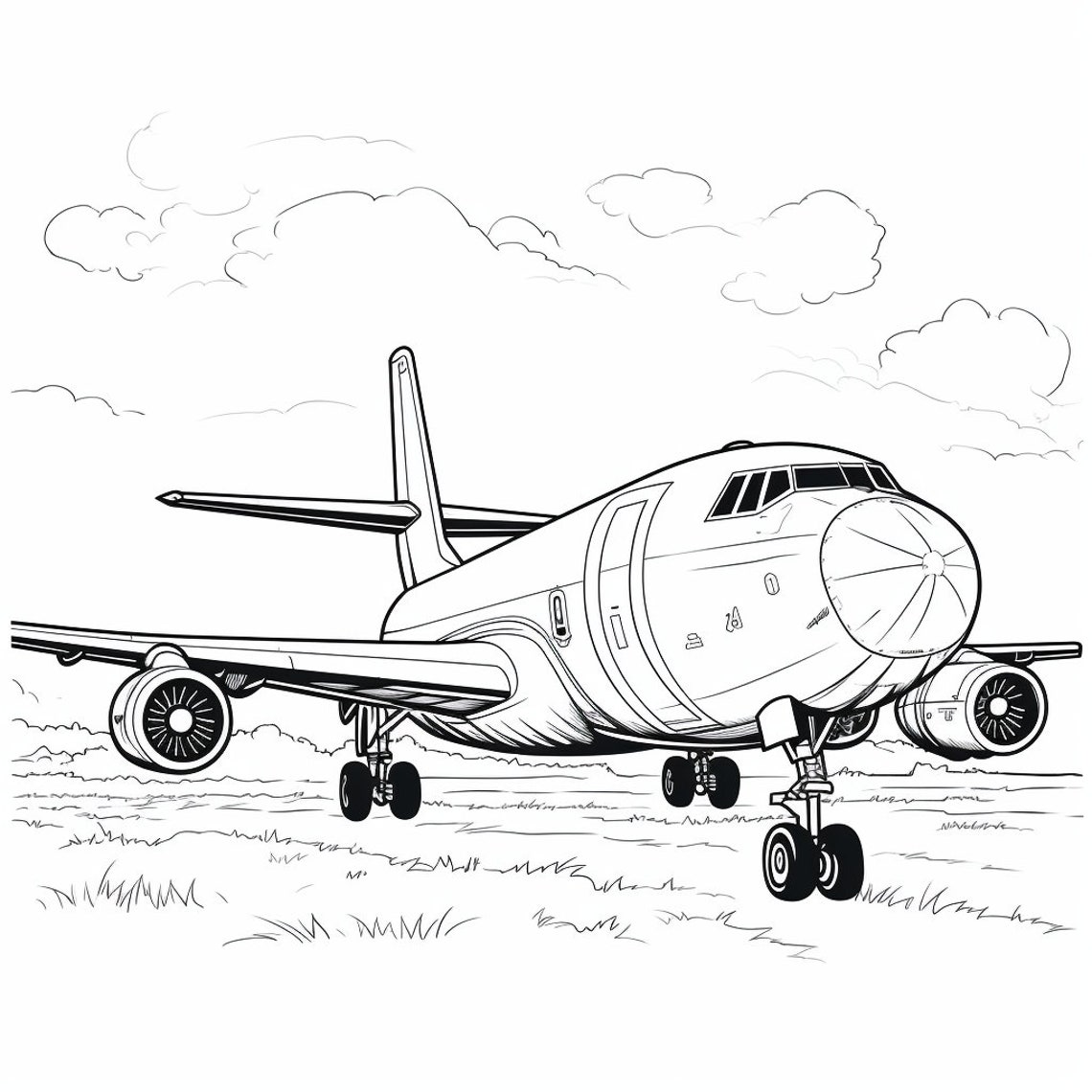 Plane Coloring Book: 20 Printable Airplane Pages (digital Download) - Etsy