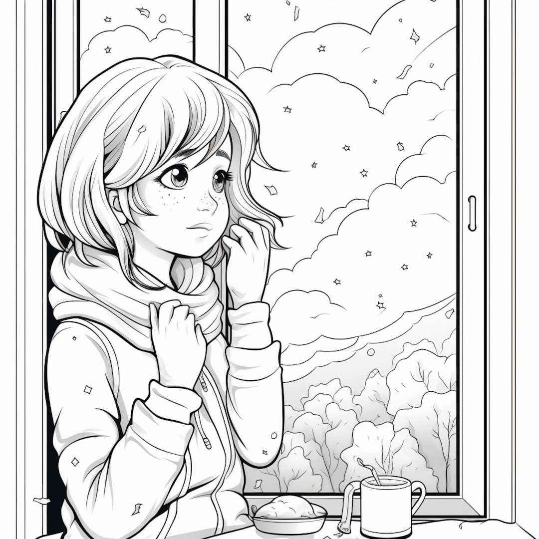 20 Rainy Day Coloring Book Pages, Coloring Pages for Kids and Adults ...