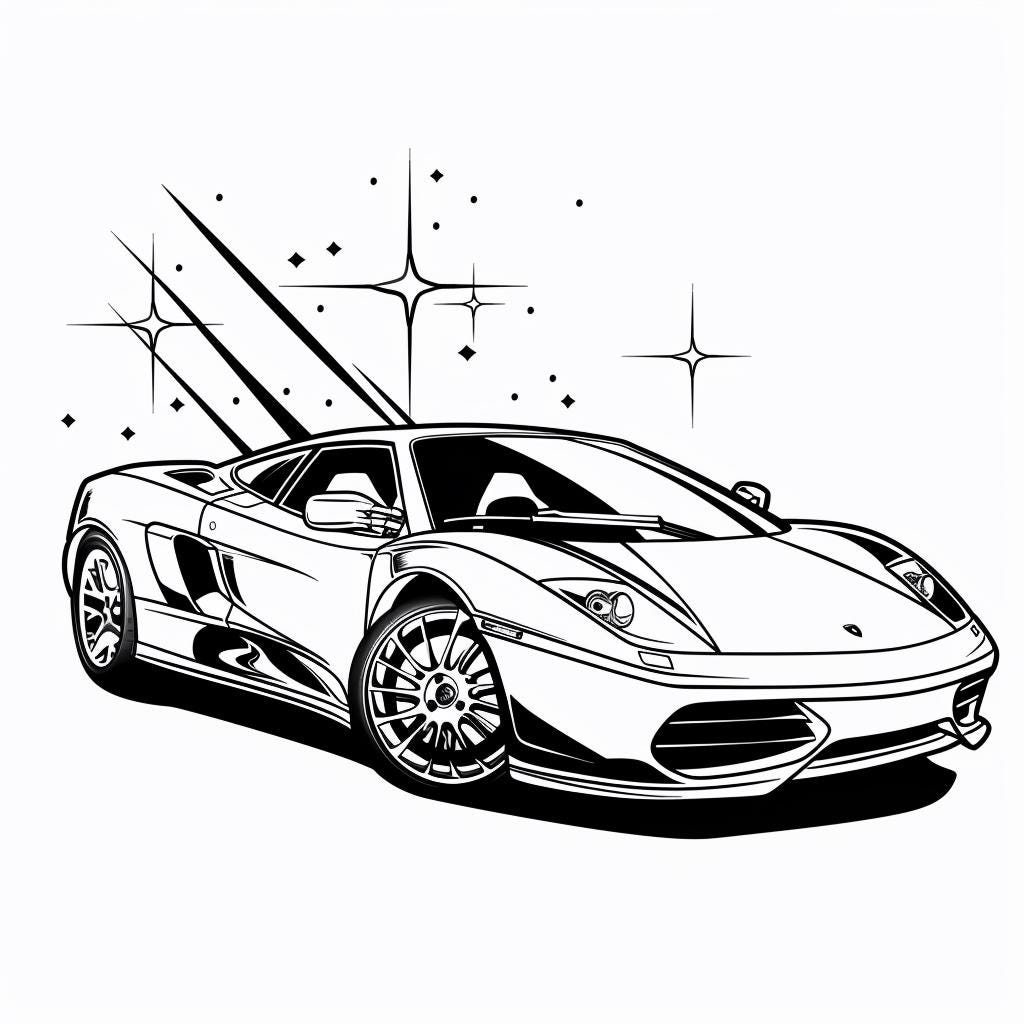 30 Cool Car Coloring Book Pages, Coloring Pages for Kids and Adults ...