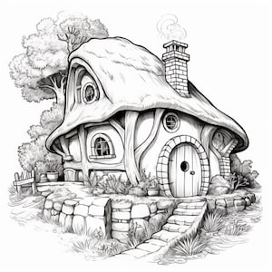 35 Cozy Cottage Coloring Book Pages, Coloring Pages for Kids and Adults ...