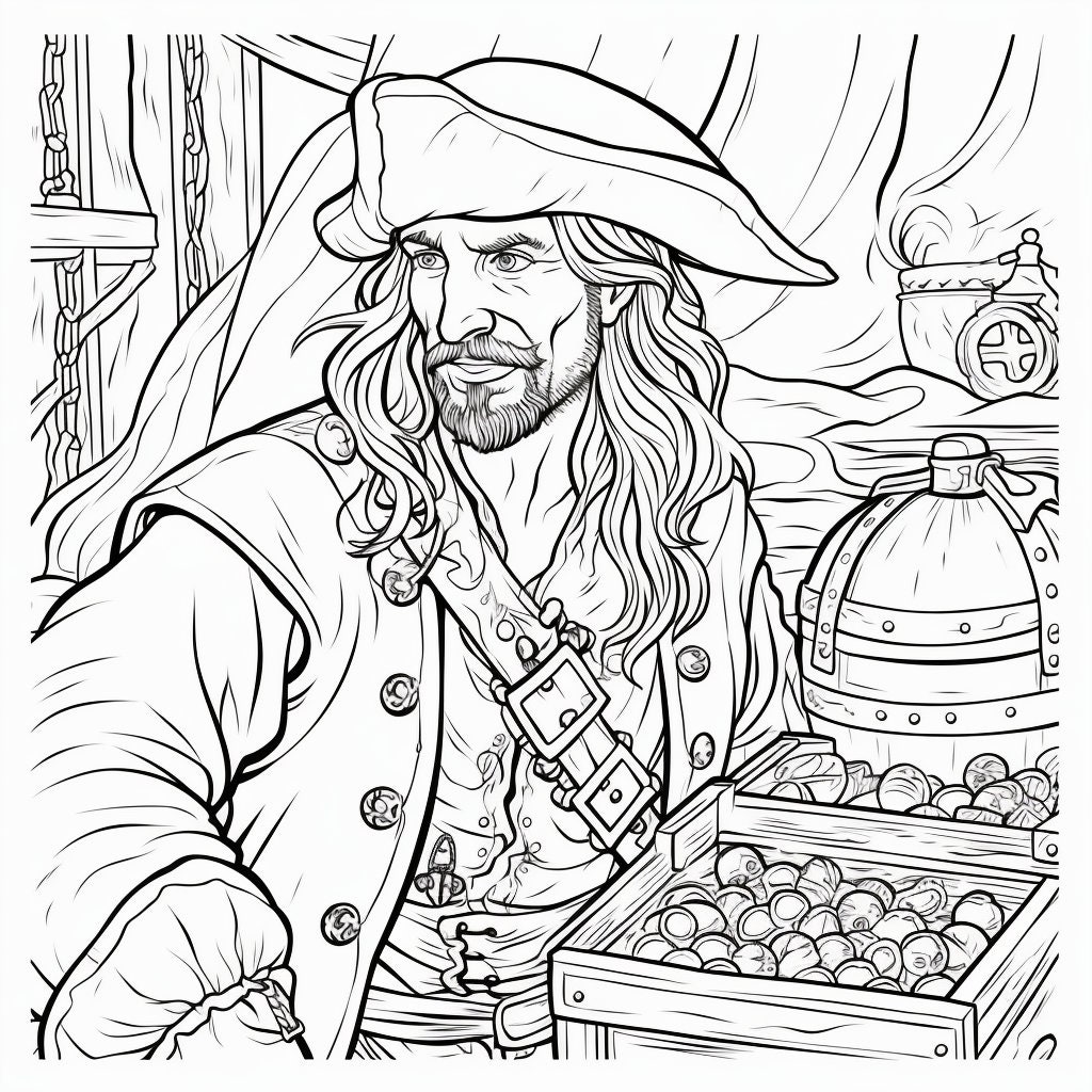 30 Pirate Coloring Book Pages, Coloring Pages for Kids and Adults ...