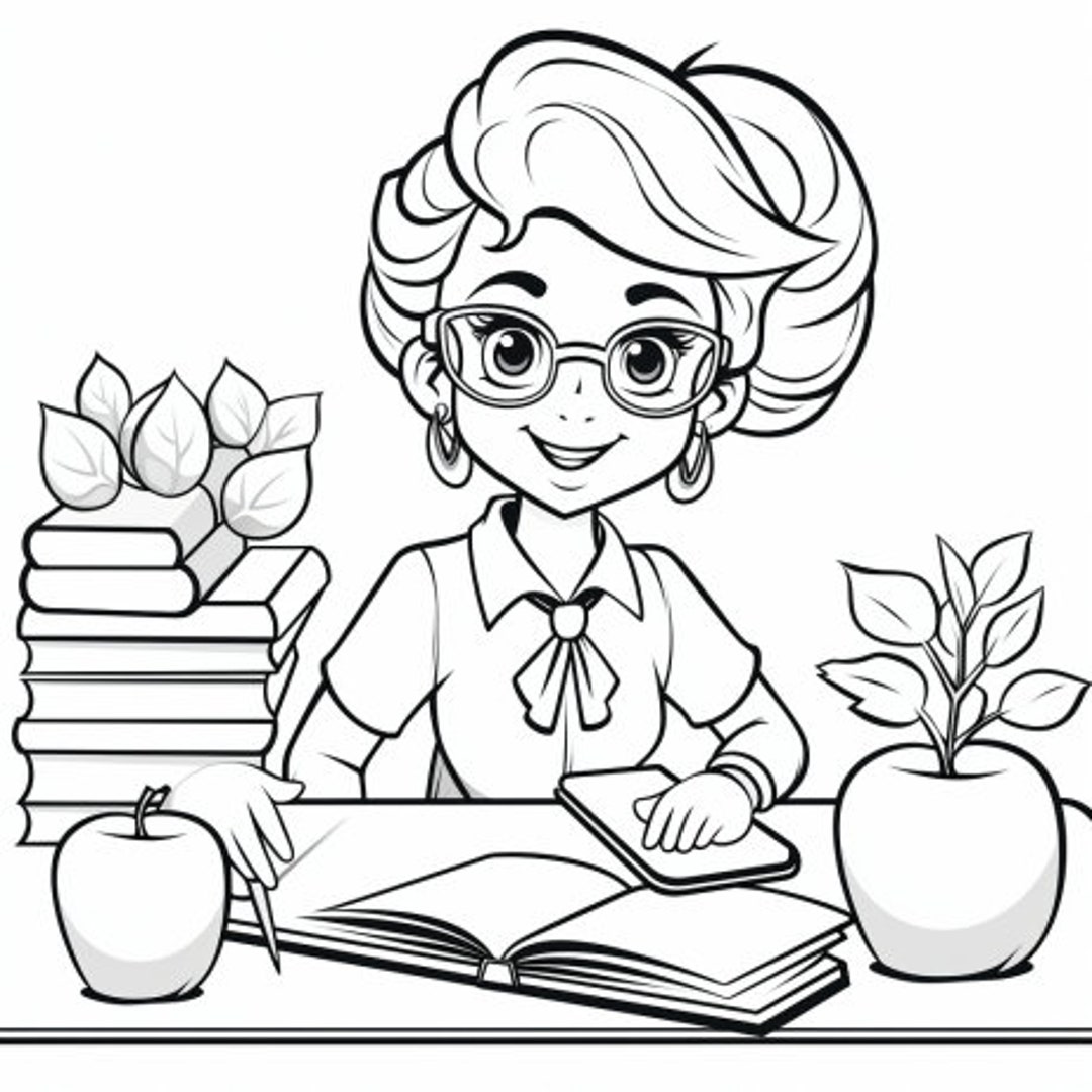 30 Back to School Coloring Book Pages Coloring Pages for Kids - Etsy