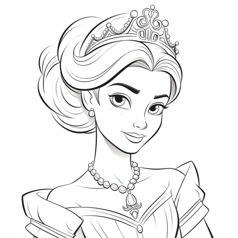 55 Princess Coloring Book Pages: Printable Art for Kids & Adults (PDF ...