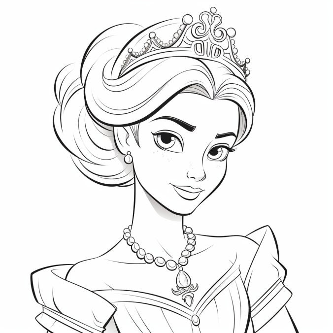55 Princess Coloring Book Pages: Printable Art for Kids & Adults (PDF ...
