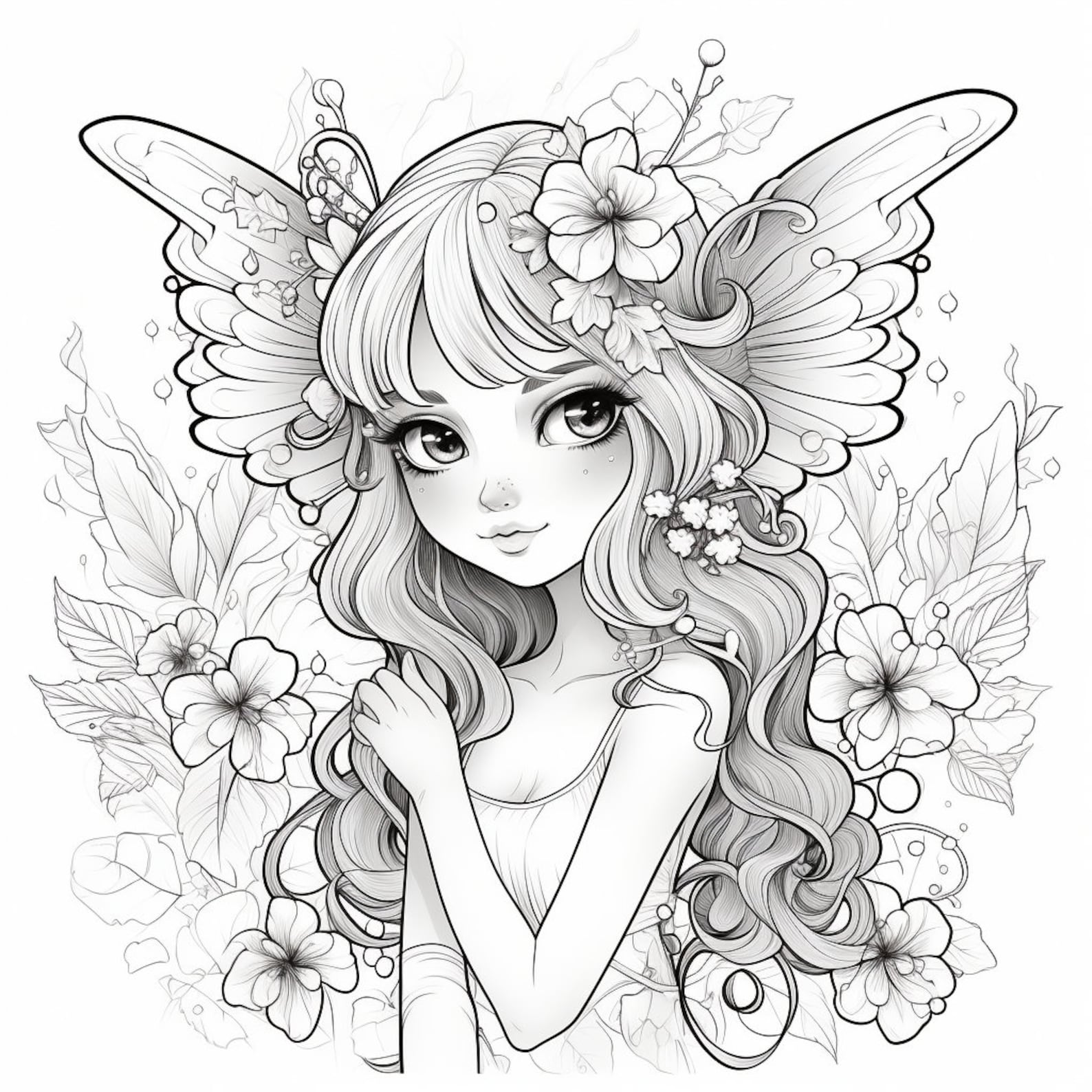 20 Friendly Fairy Coloring Book Pages, Coloring Pages for Kids and ...