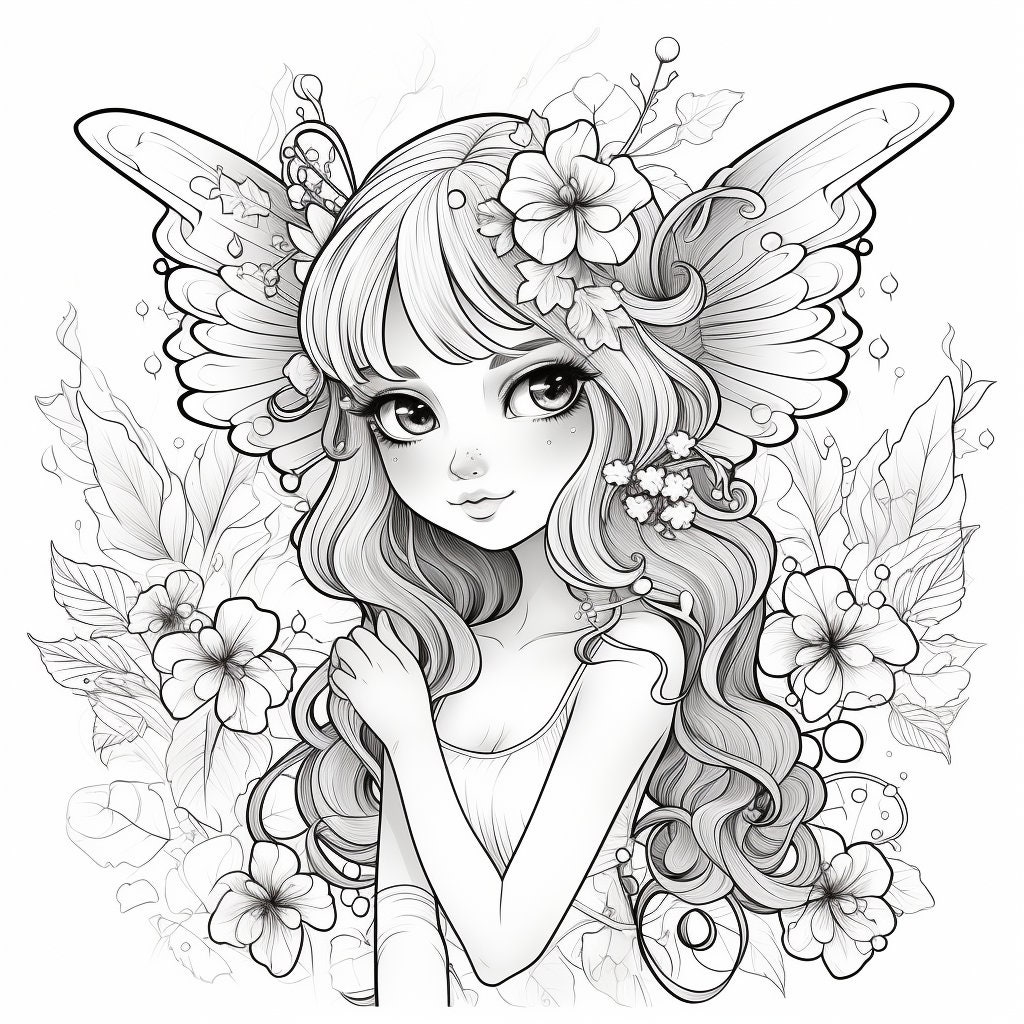 20 Friendly Fairy Coloring Book Pages, Coloring Pages for Kids and ...
