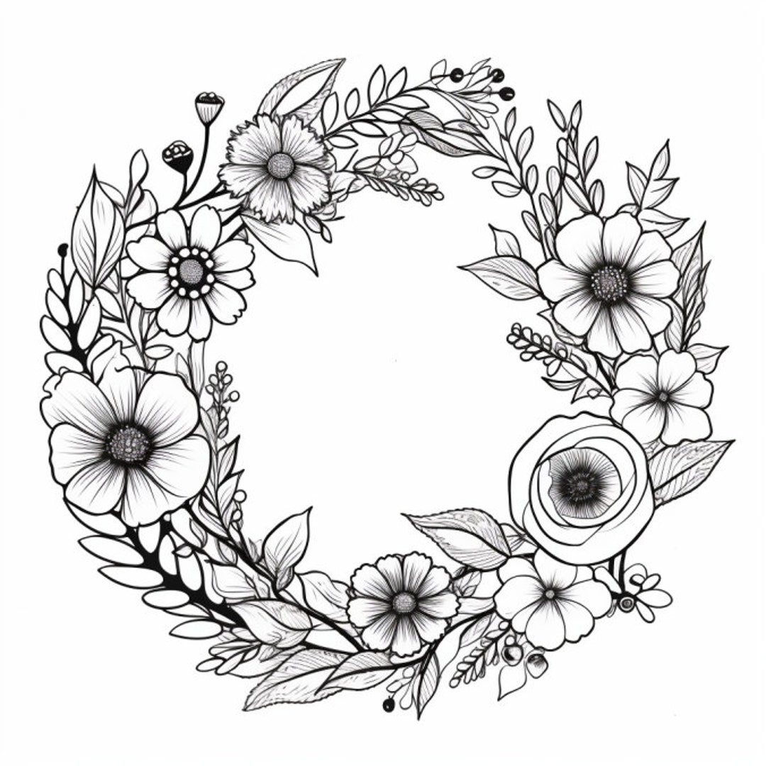 35 Flowers and Plants Coloring Book Pages, Coloring Pages for Kids and ...