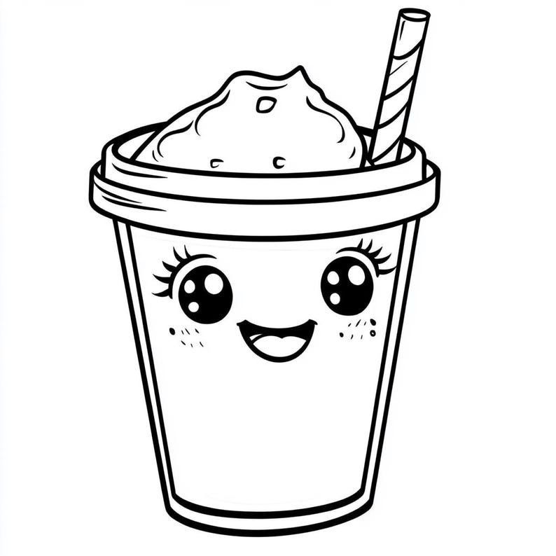 21 Cute Food Coloring Book Pages, Coloring Pages for Kids and Adults ...