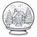 18 Snow Globe Coloring Book Pages, Coloring Pages for Kids and Adults ...