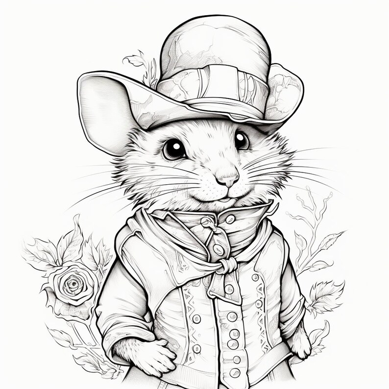18 Furry Friends Coloring Book Pages, Coloring Pages for Kids and ...