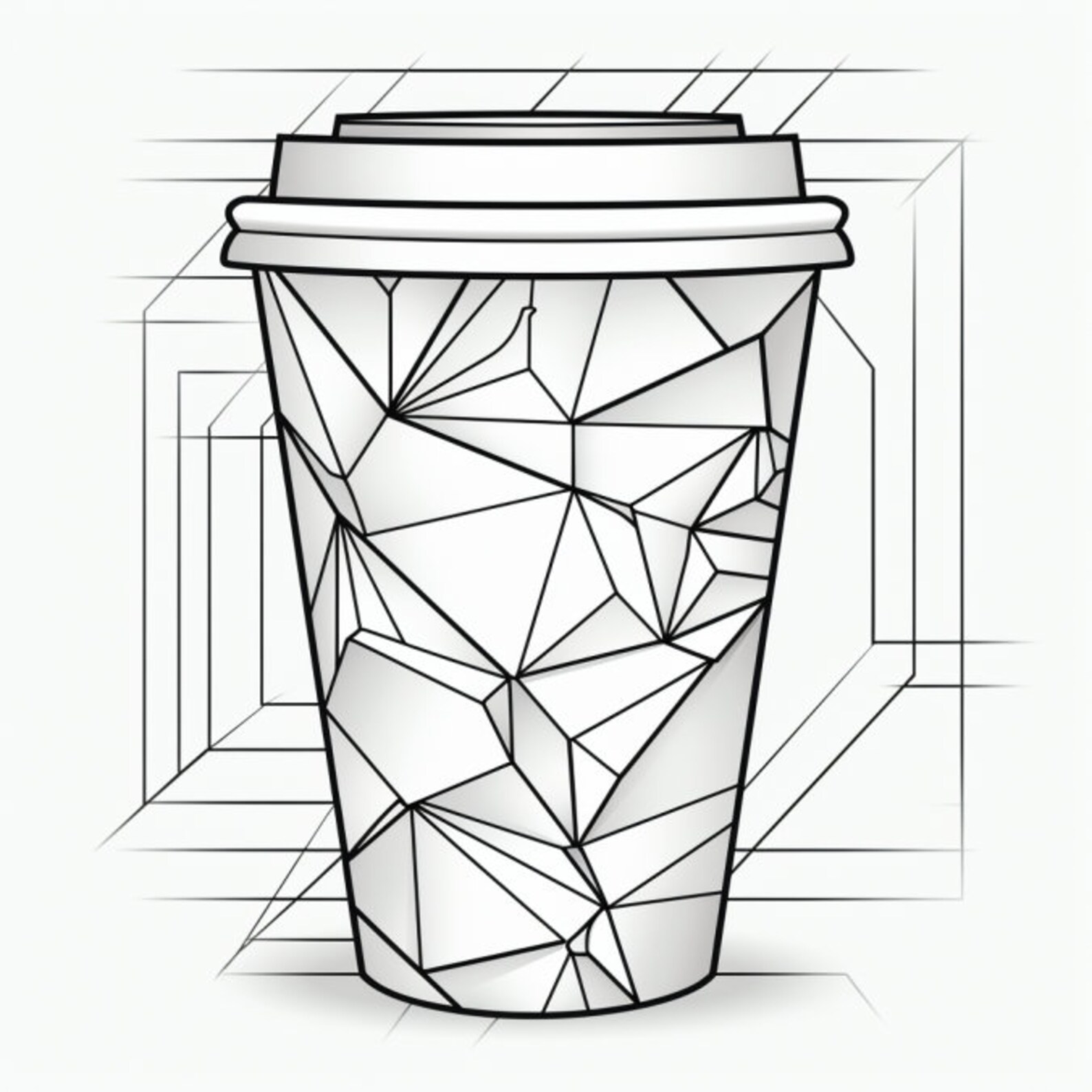Coffee Coloring Book: 30 Abstract Grayscale Pages (PDF Printable) - Etsy