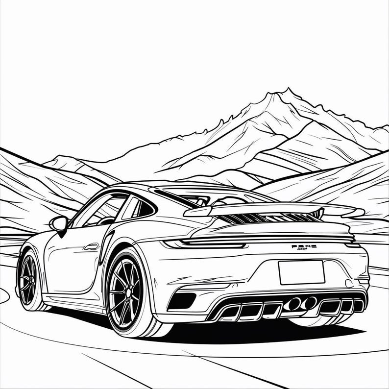 30 Cool Car Coloring Book Pages, Coloring Pages for Kids and Adults ...