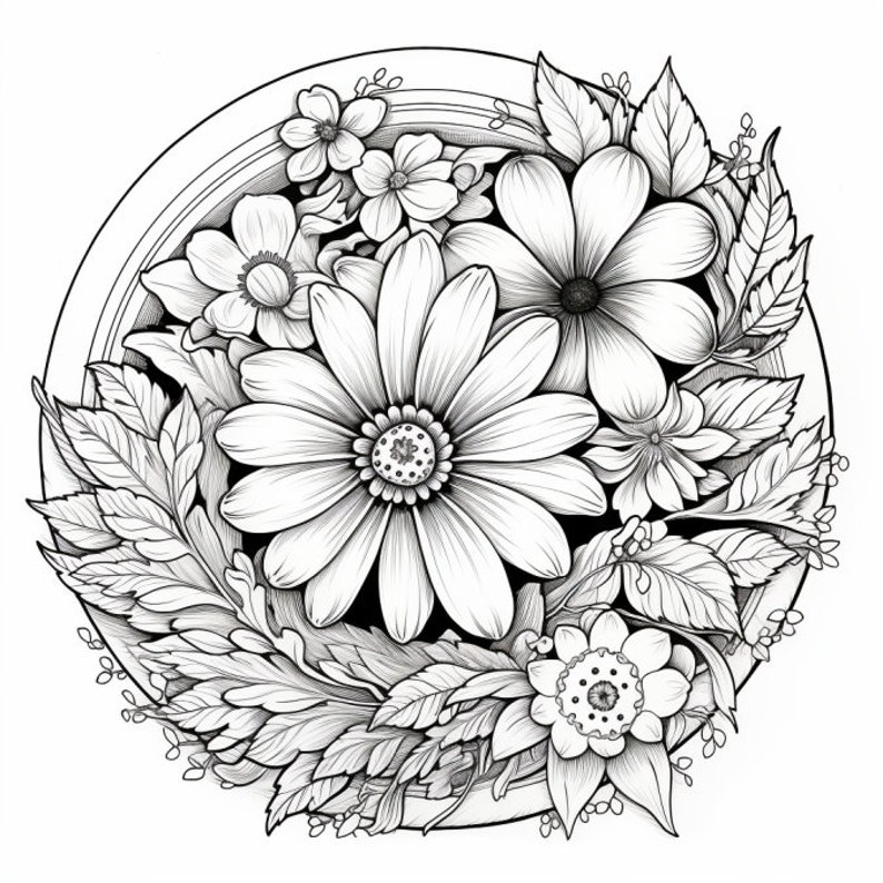 35 Flowers and Plants Coloring Book Pages, Coloring Pages for Kids and ...