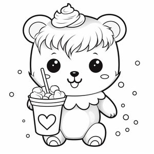 29 Kawaii Coloring Book Pages, Cute Coloring Pages for Kids and Adults ...